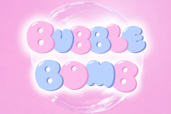 Bubble Font Boho Fonts Shiny Font Cute Fonts Retro Font Fonts for ...