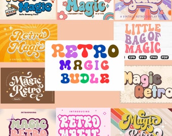 RETRO MAGIC FONT Svg, Alfabeto Mágico, Letras Mágicas y números svg ...