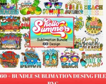 Summer Bundle Png, Hello Summer, Summer Life Png, Beach Life, Bundle ...