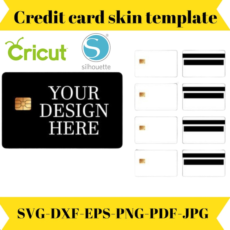 Credit Card Skin Template, Credit Card Skin Svg, Credit Card Template ...