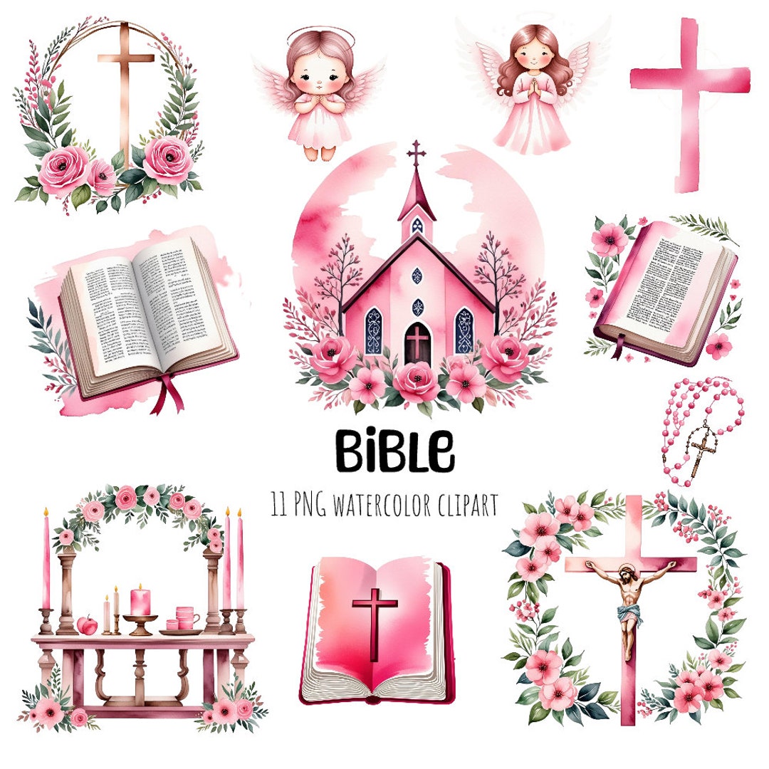 11 Christian Religion Clipart, Bible PNG, Church, Rosary, Angel, Cross ...