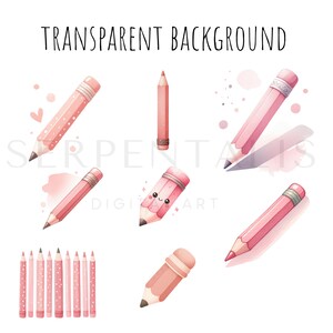 20 Pencil Watercolor Clipart,pencil Clipart PNG,300 Dpi,cute Pencil ...
