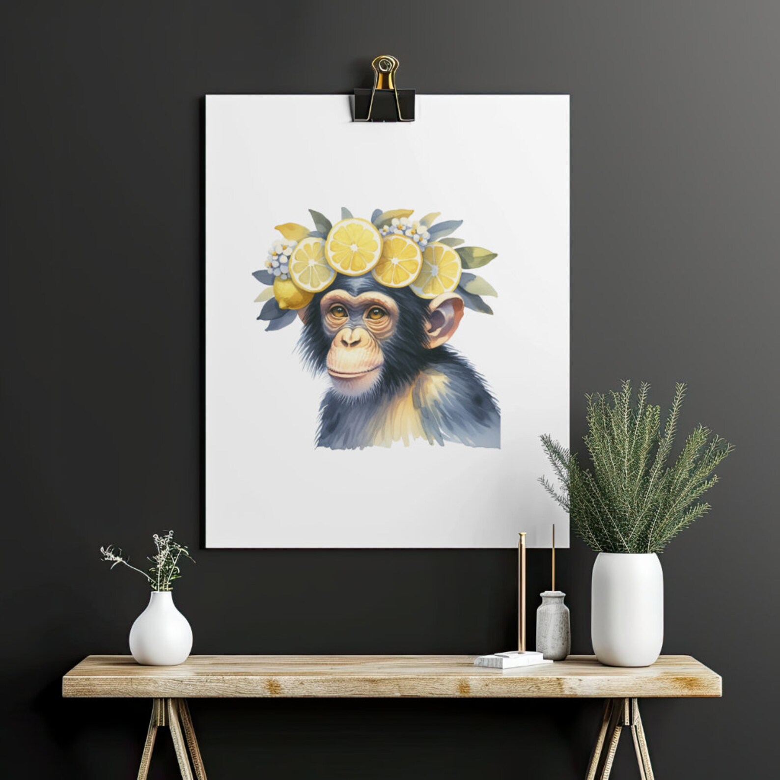 5 Chimpanzee With Lemon Clipart, Monkey Lemon Clipart, Chimpanzee Lemon ...