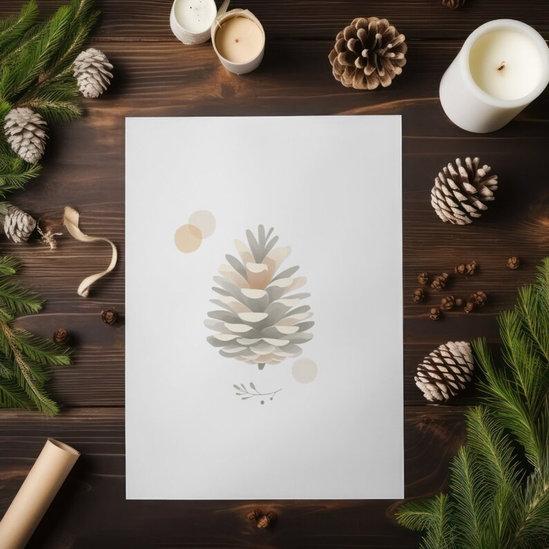 Watercolor Pine Cone Clipart Set, Autumn PNG Graphics (commercial Use ...