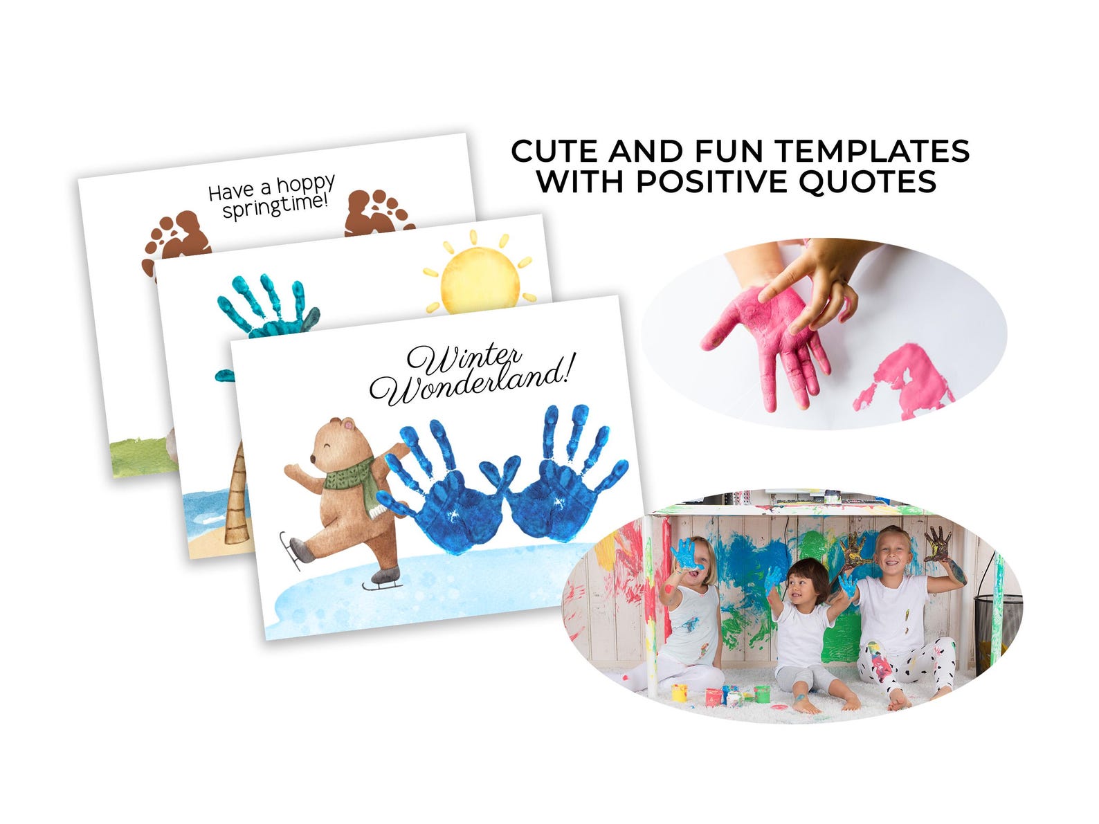 4 Seasons Handprint Craft Bundle, Four Season Handprint Art, Spring ...