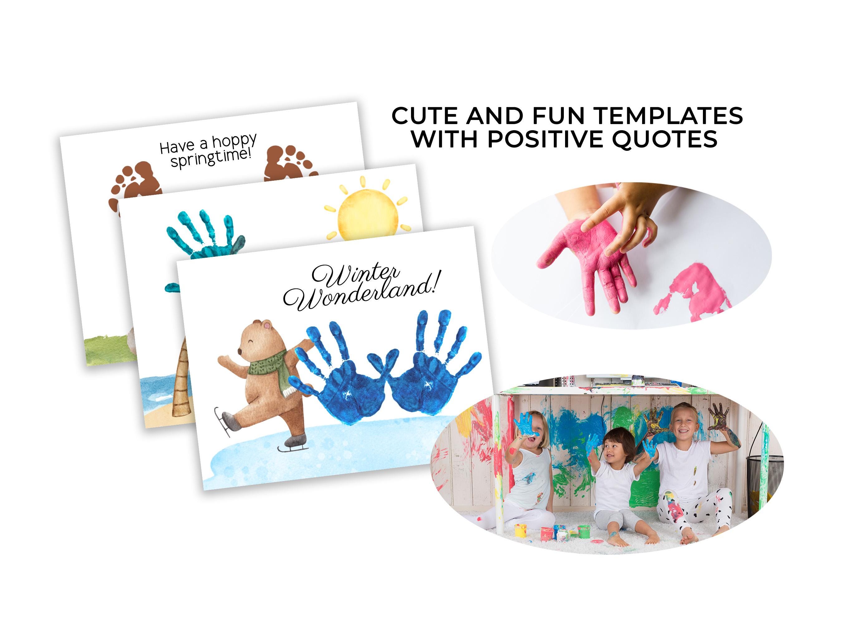 4 Seasons Handprint Craft Bundle, Four Season Handprint Art, Spring ...