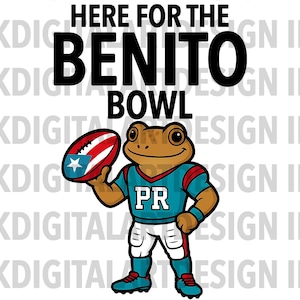 Benito Bowl PNG, Puerto Rican Flag Football Coqui PNG, Super Halftime ...