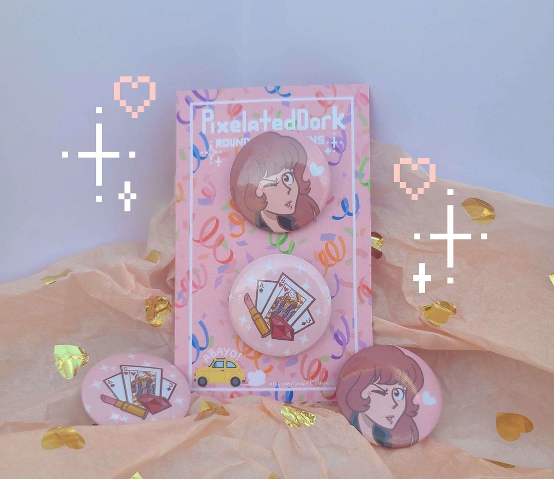 Lupin III: Fujiko Mine Button Pin Set - Etsy