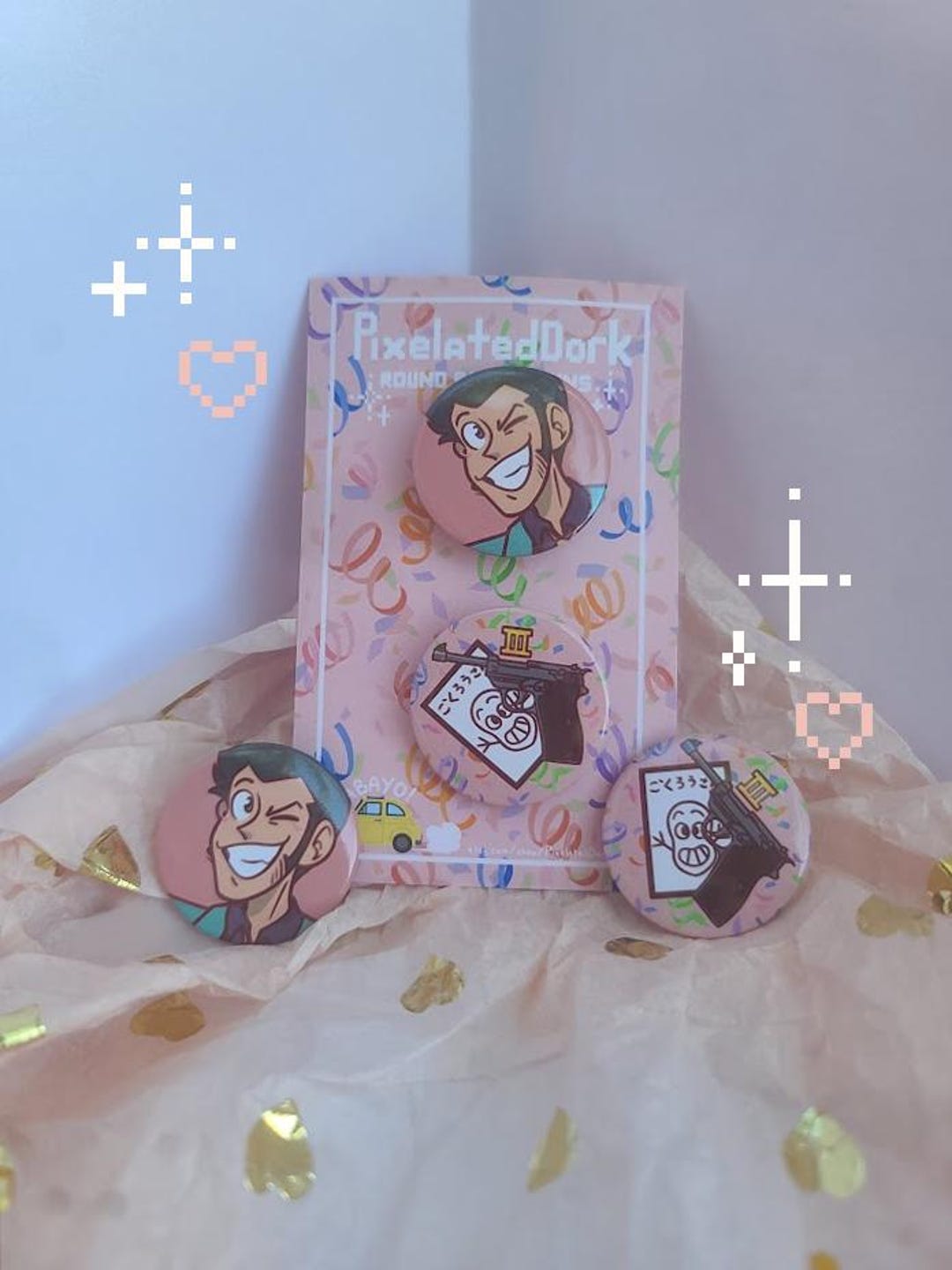 Lupin III: Lupin the Third Button Pin Set - Etsy