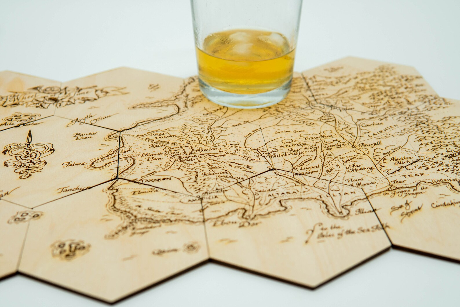 Wheel of Time Map Coasters Set of 12, Puzzle Wheel of Time, Drink ...