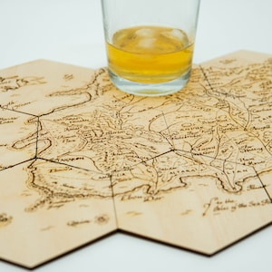 Wheel of Time Map Coasters Set of 12, Puzzle Wheel of Time, Drink ...