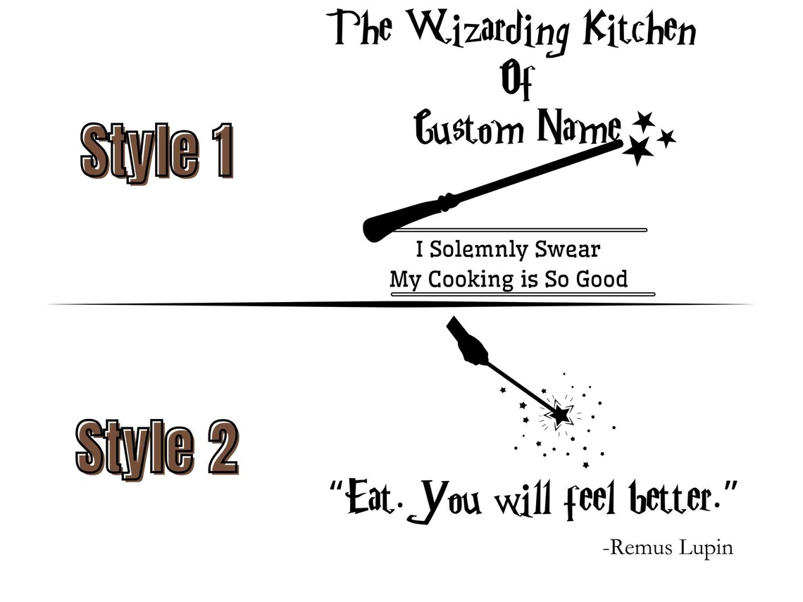 The Wizarding Kitchen of Personalized Funny Gift With Wizard Quote ...