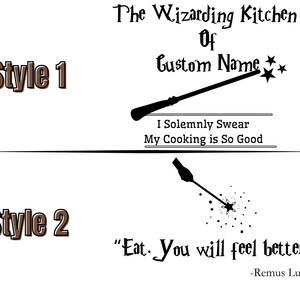 The Wizarding Kitchen of Personalized Wizard Quote Cutting Board 'eat ...