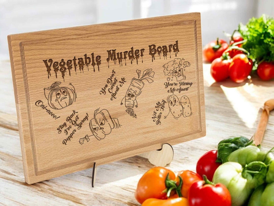 Funny Custom Vegetable Murder Board – Custom Name & Funny Quotes ...