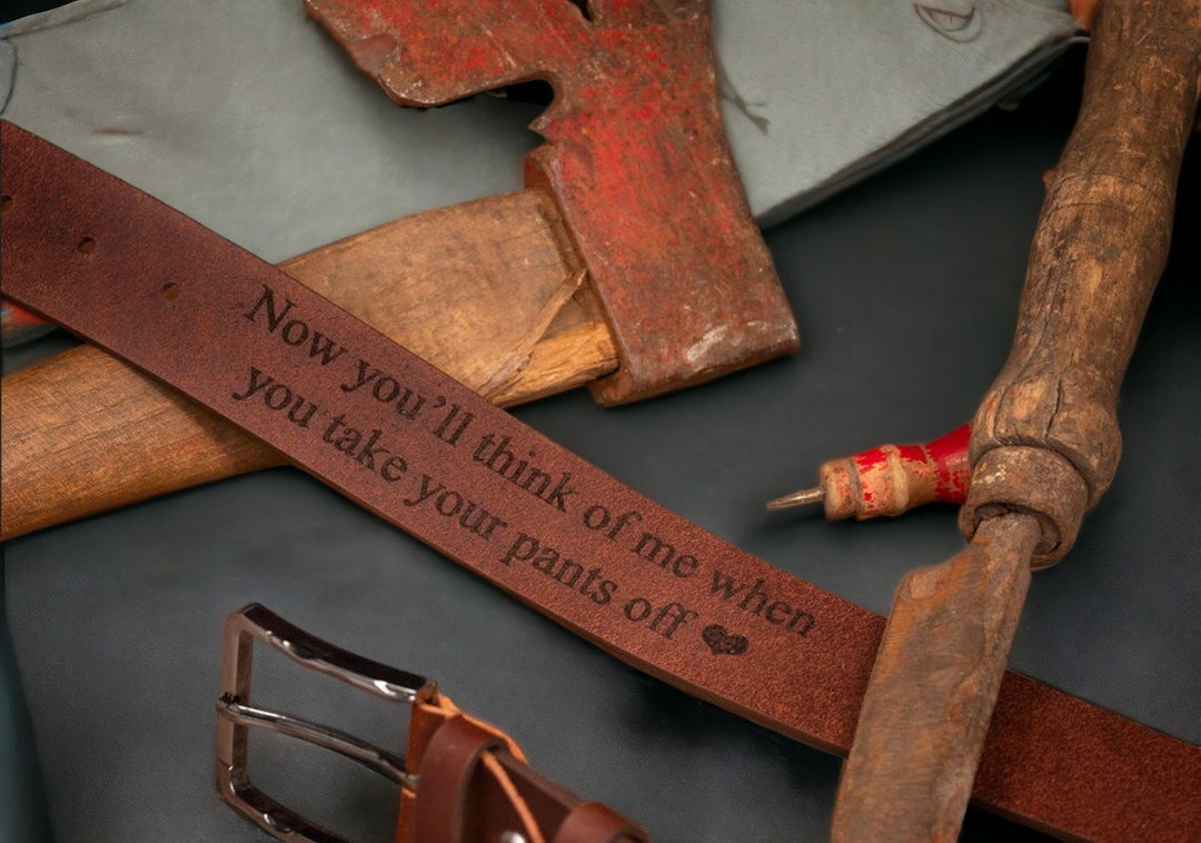 Leather Belt for Father's Day in 6 Colors, Customized Personalized ...
