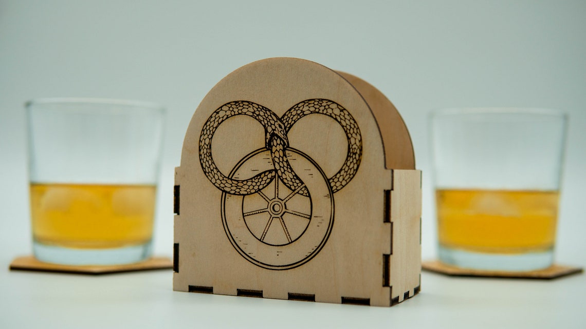 Wheel of Time Map Coasters Set of 12, Puzzle Wheel of Time, Drink ...