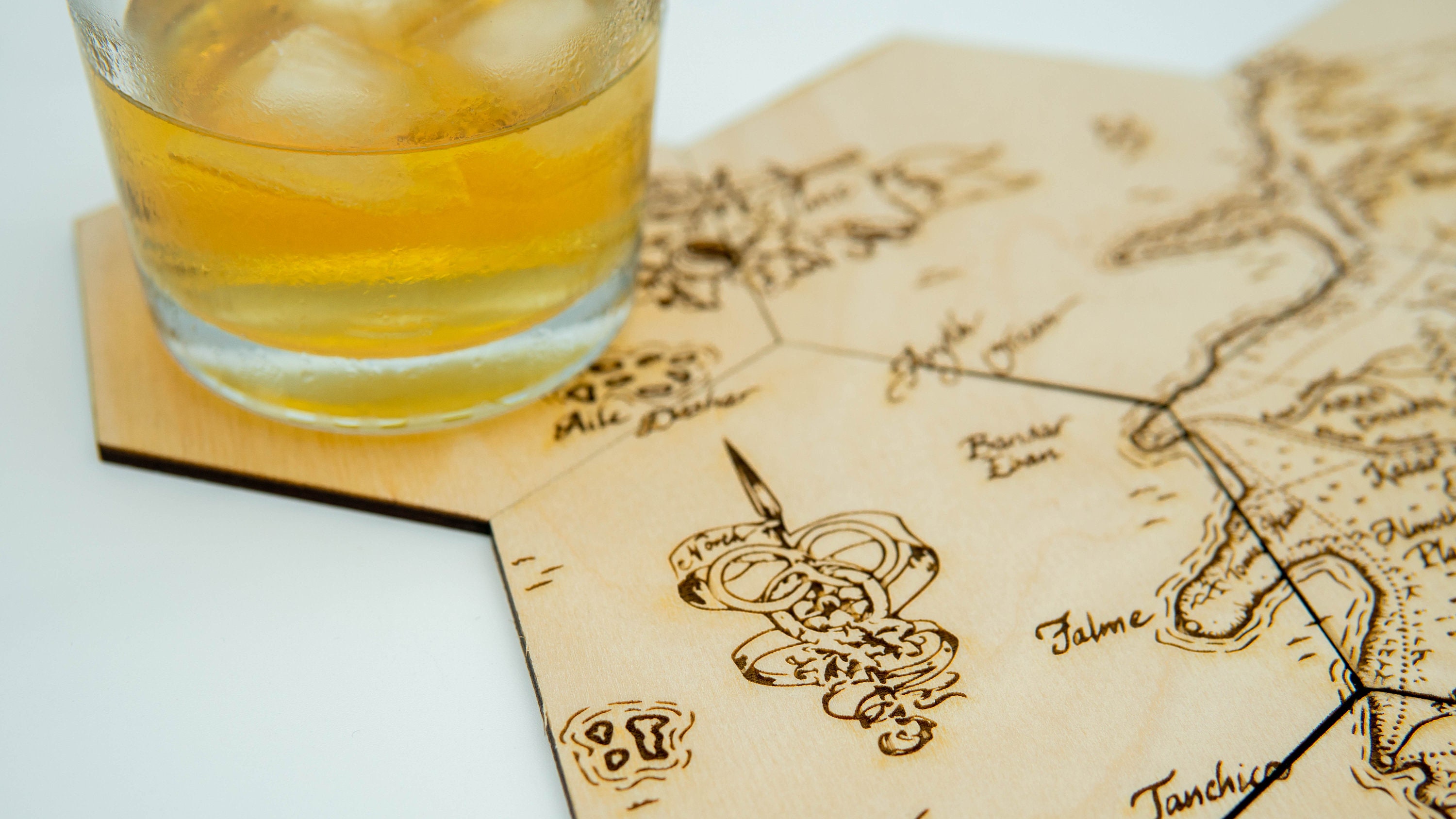 Wheel of Time Map Coasters Set of 12, Puzzle Wheel of Time, Drink ...