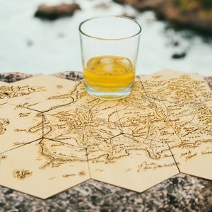 Wheel of Time Map Coasters Set of 12, Puzzle Wheel of Time, Drink ...