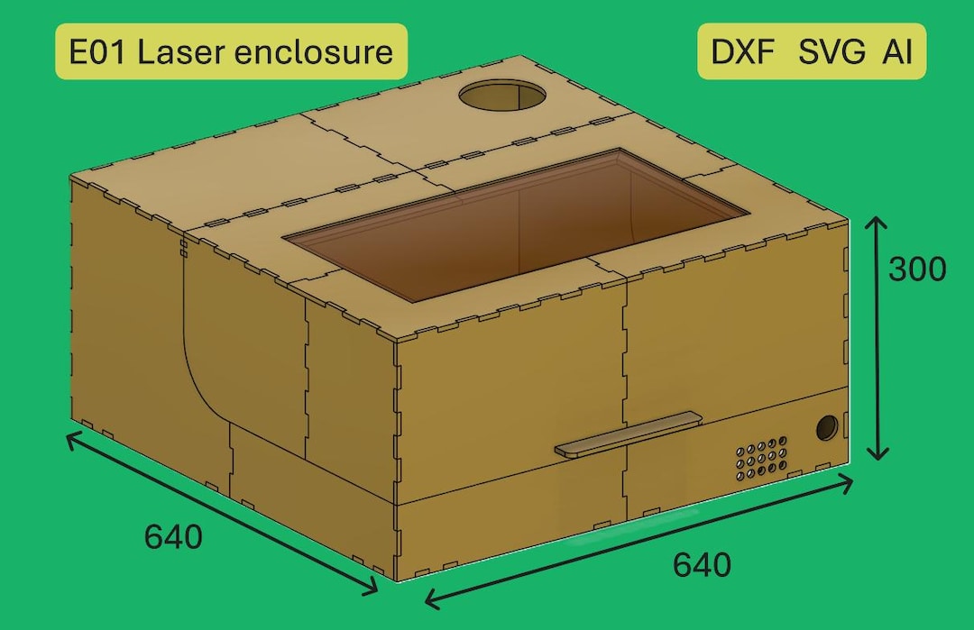 Enclosure E01 Sculpfun S30 Pro Max, Atomstack A20 Pro Plans DXF, 6mm, 1 ...