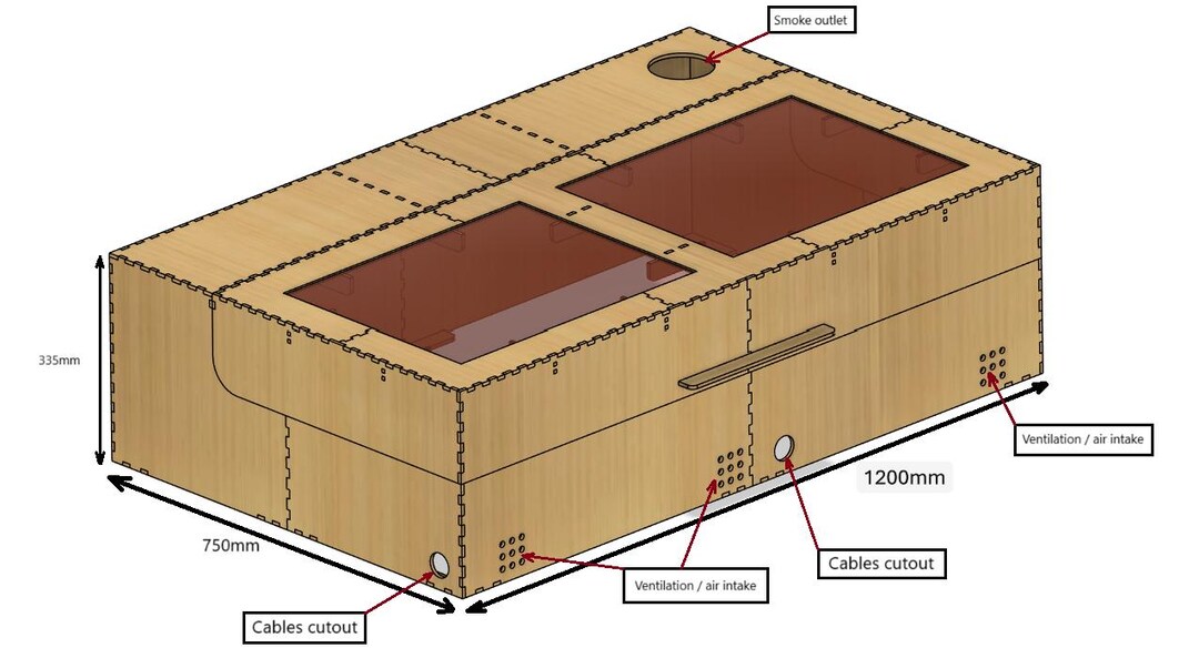 Enclosure E05 Diode Laser Enclosure Plans / DXF (atomstack A40 Max) - Etsy