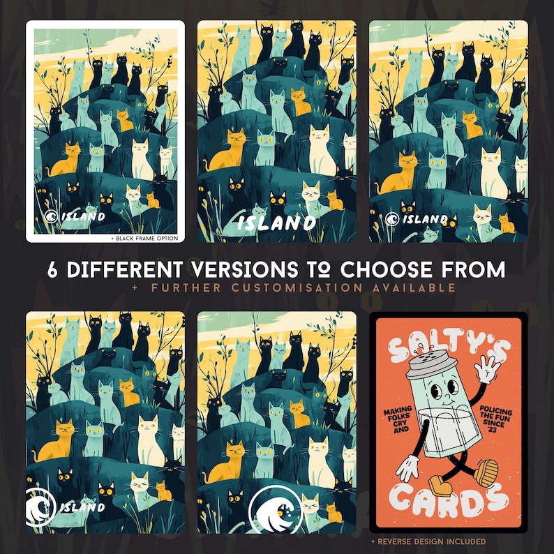 Basic Lands - Cutesy Cats – Print Ready Digital Downloads – for ...