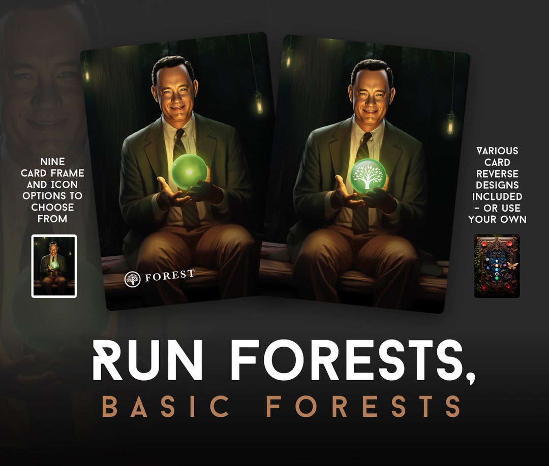 Basic Land Run Forests Print Ready Digital Downloads for Collectors and MTG Players Altered ...