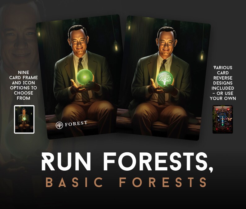 Basic Land Run Forests Print Ready Digital Downloads for Collectors and MTG Players Altered ...