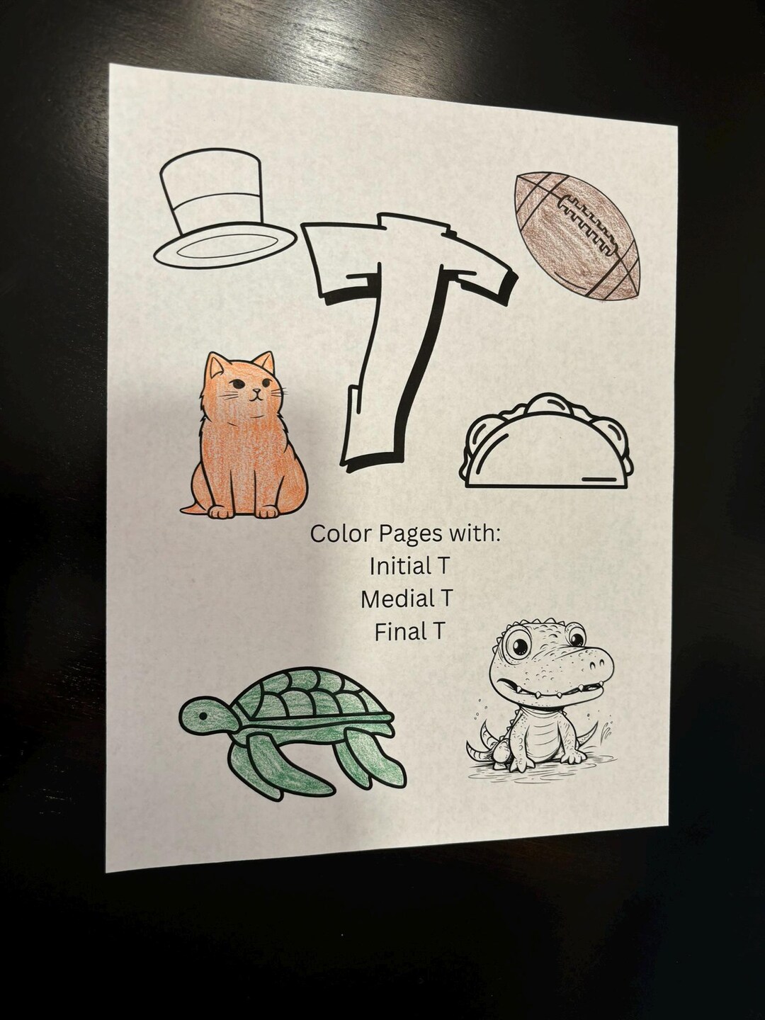 Articulation Coloring Book – Initial, Medial, Final T - Etsy