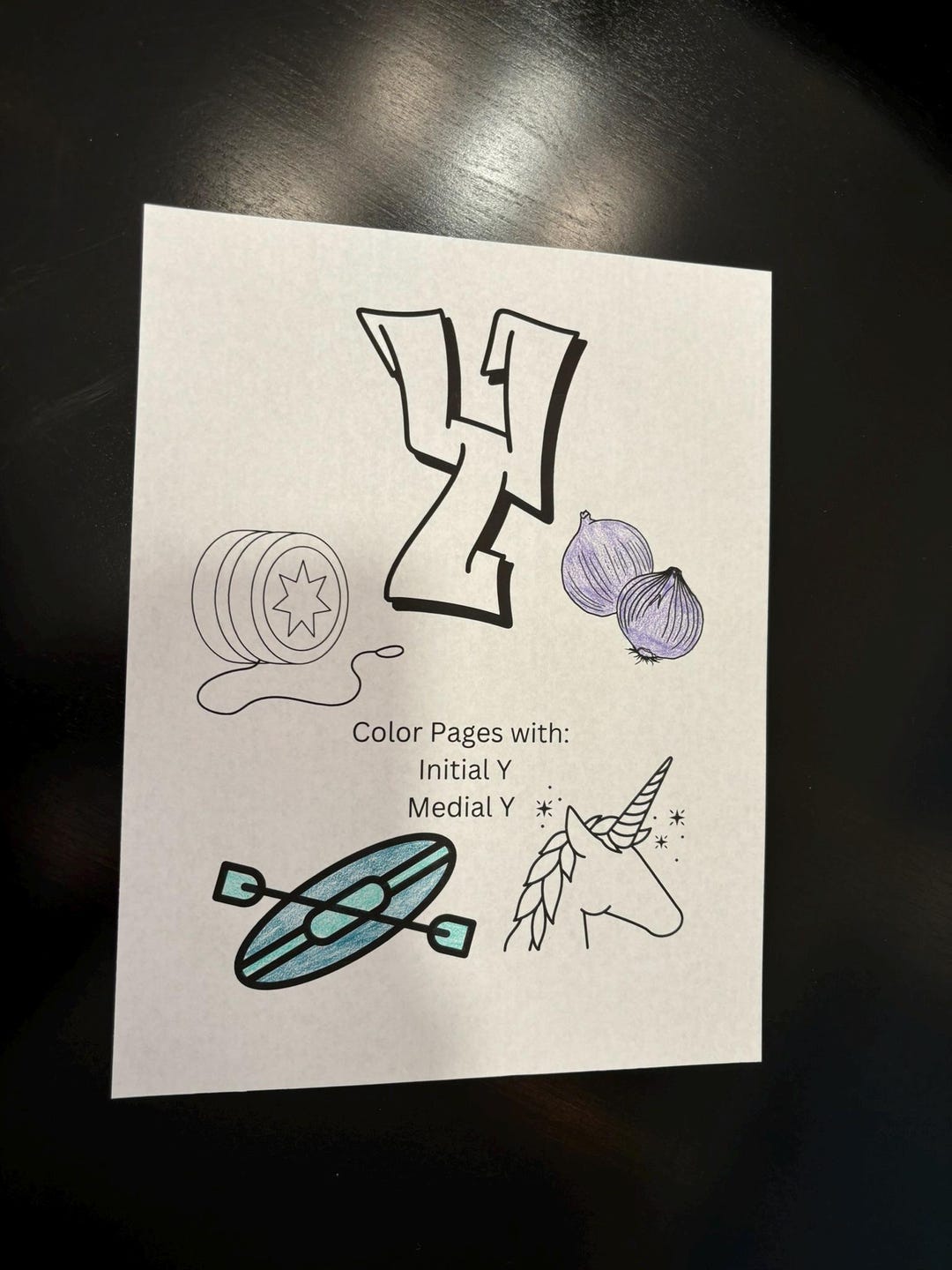 Articulation Coloring Book – Initial and Medial Y - Etsy