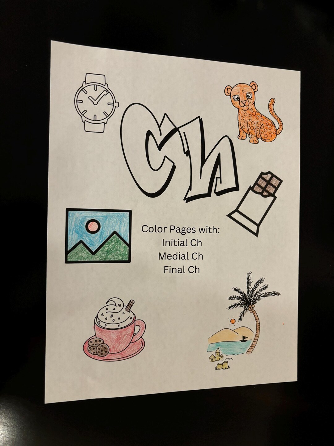 Articulation Coloring Book – Initial, Medial, Final CH - Etsy