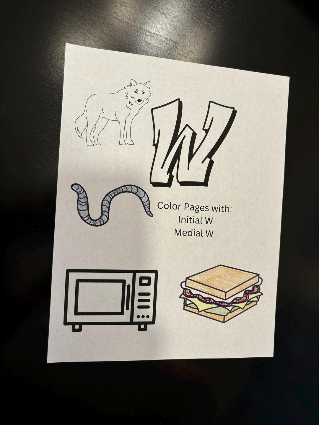 Articulation Coloring Book – Initial and Medial W - Etsy