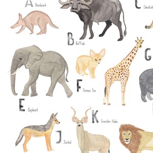 Safari Nursery Decor, Safari Alphabet, Animal Alphabet Poster ...