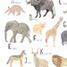 Safari Nursery Decor, Safari Alphabet, Animal Alphabet Poster ...