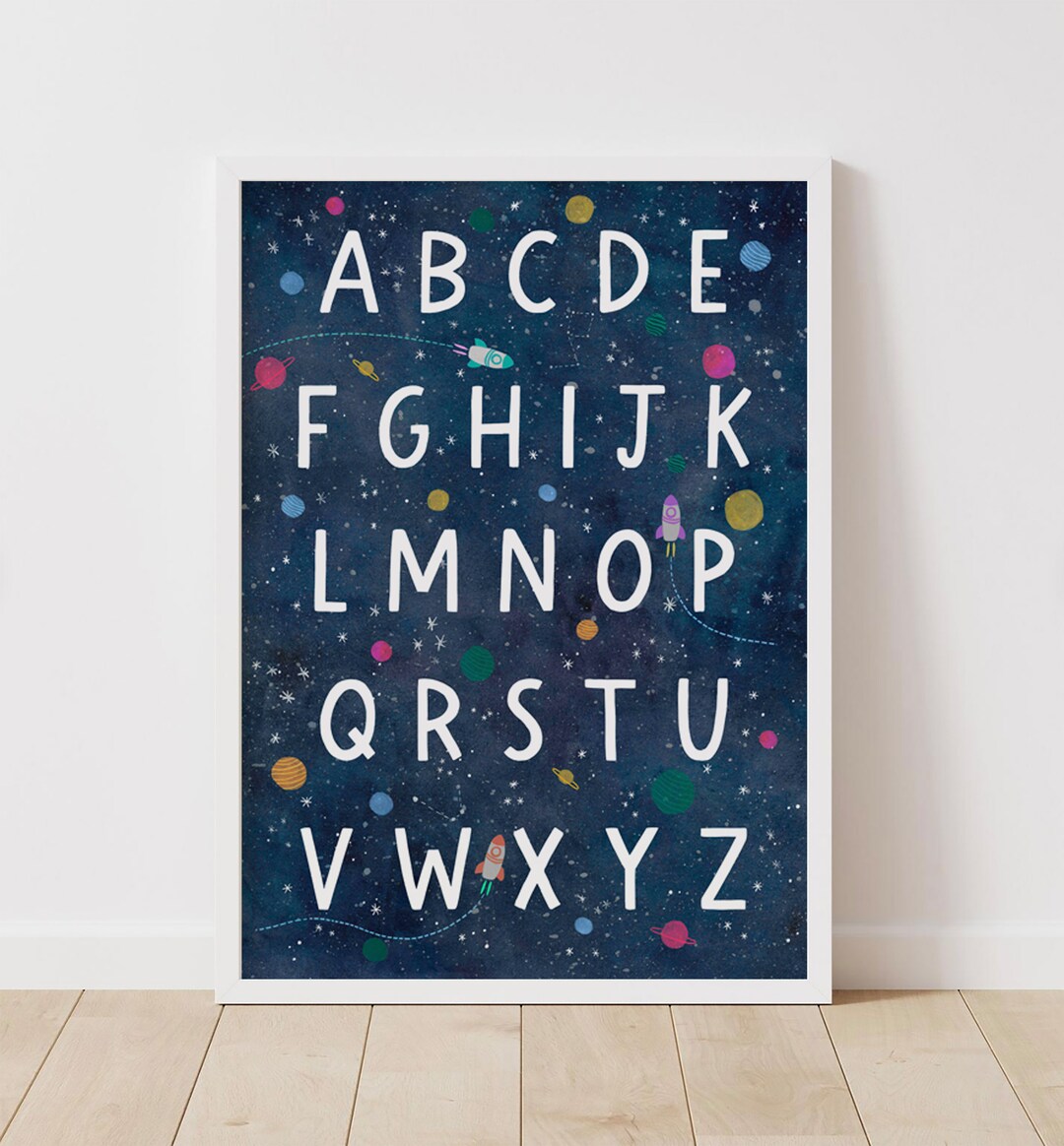 Solar System ABC Print, Educational Poster, Nursery Wall Decor Prints ...