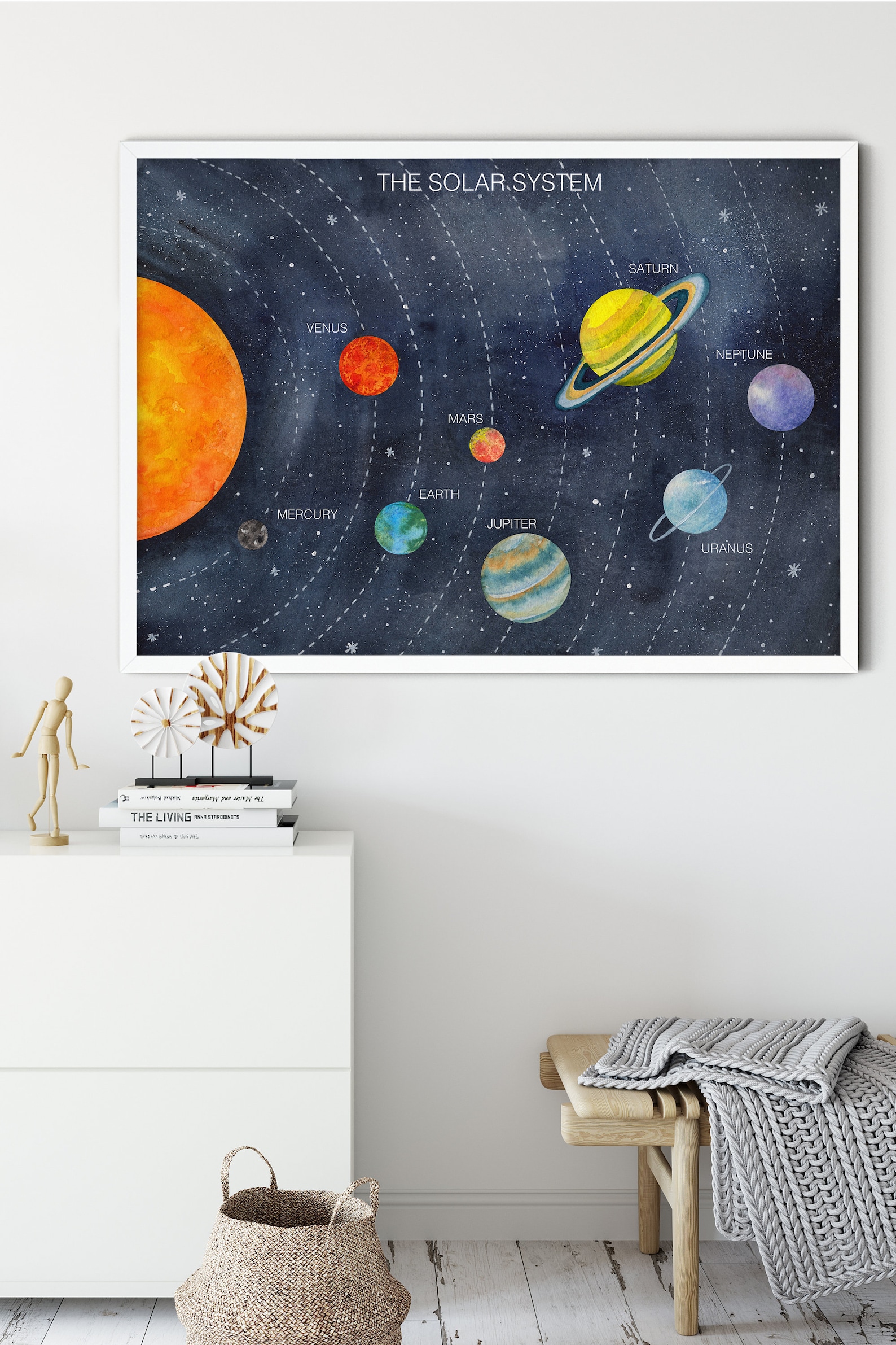 The Solar System Poster, Planets Wall Art, Nursery Wall Decor Prints ...