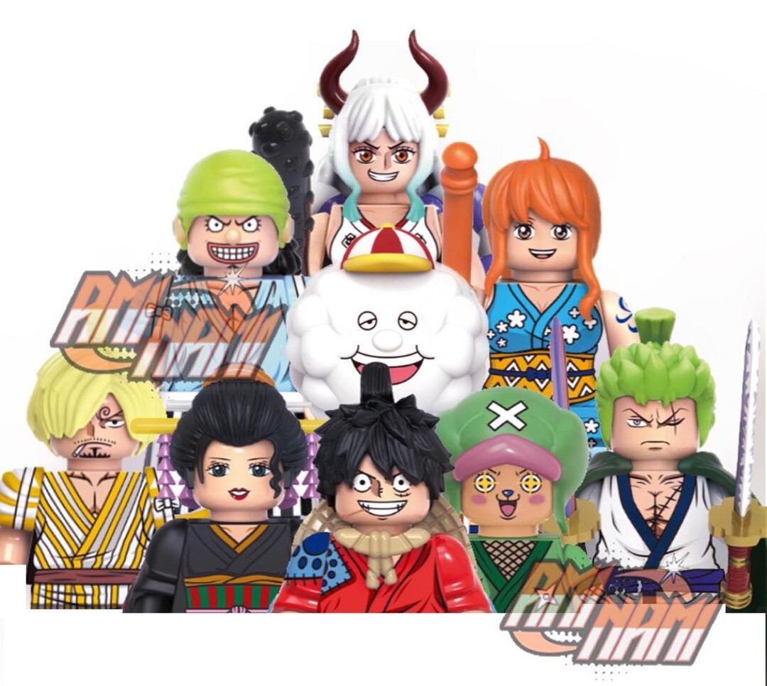 Set of 8 Anime Figures Animé Custom Made Mini Figure OP Luffy Zoro ...