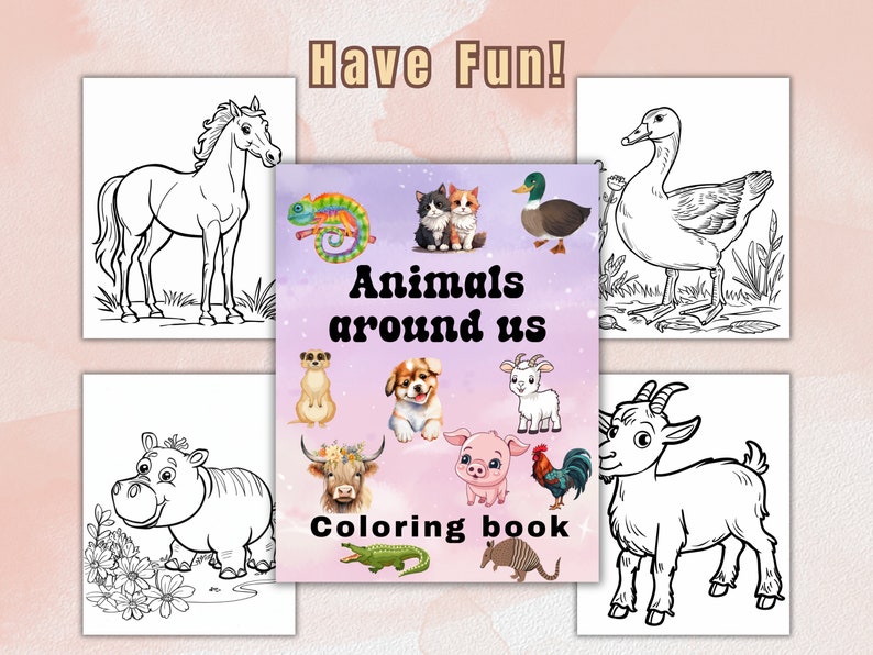 Pre-school Coloring Book, Daycare Educational Templates, Kids Coloring ...