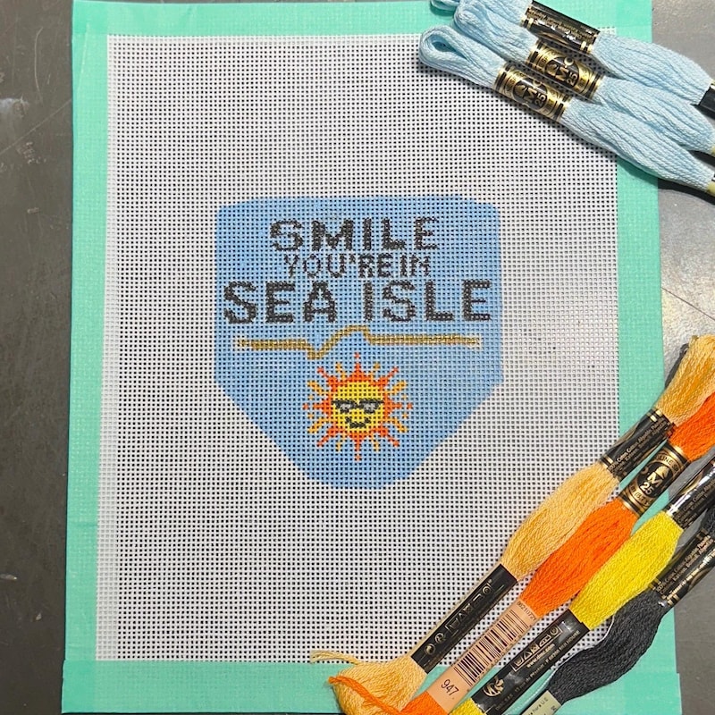Beach Needlepoint - Etsy