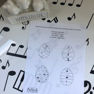 Easter Music Worksheet, Digital Download Printable, Music Lessons ...