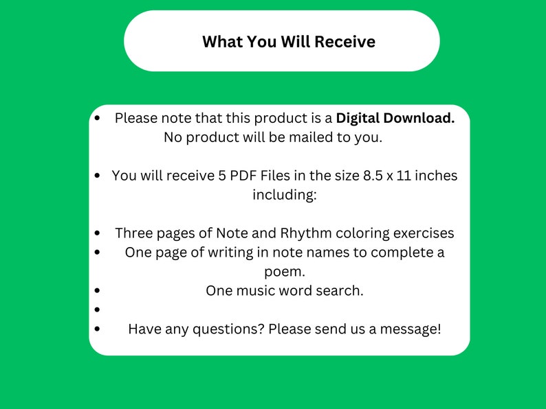 St. Patrick's Day Music Worksheets, Digital Download Printable, Private ...