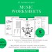 St. Patrick's Day Music Worksheets, Digital Download Printable, Private ...