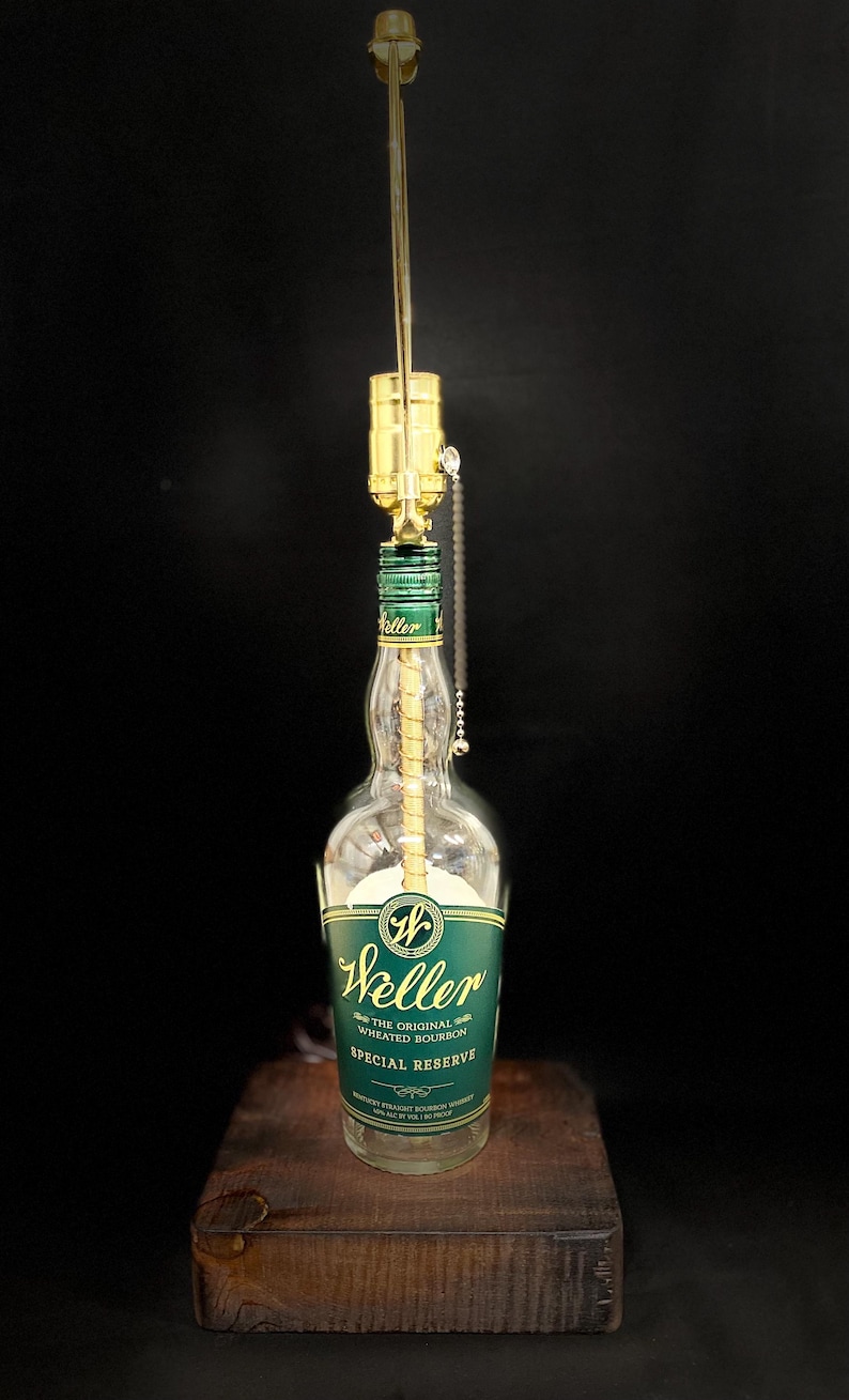 Weller Special Reserve Lamp With Solid Cedar Base. - Etsy