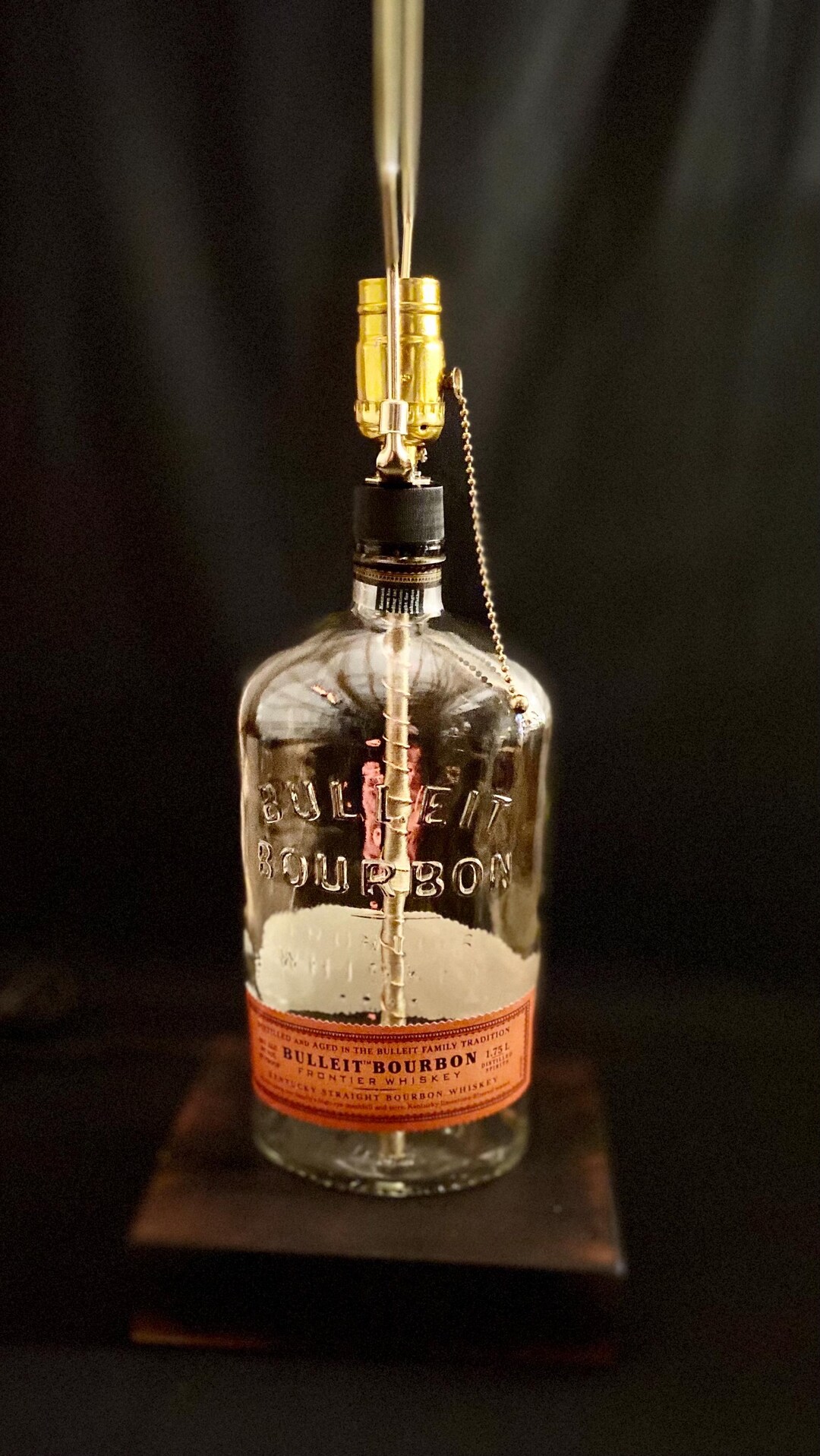 Bulleit Bourbon 1.75 Liter Bottle Lamp With Solid Cedar Base. - Etsy