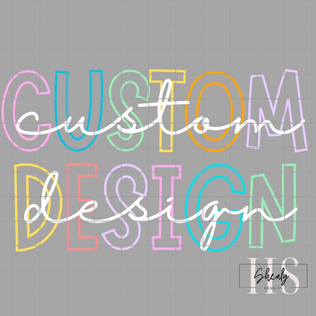 Custom Colorful Wording PNG | CUSTOM PNG - Etsy