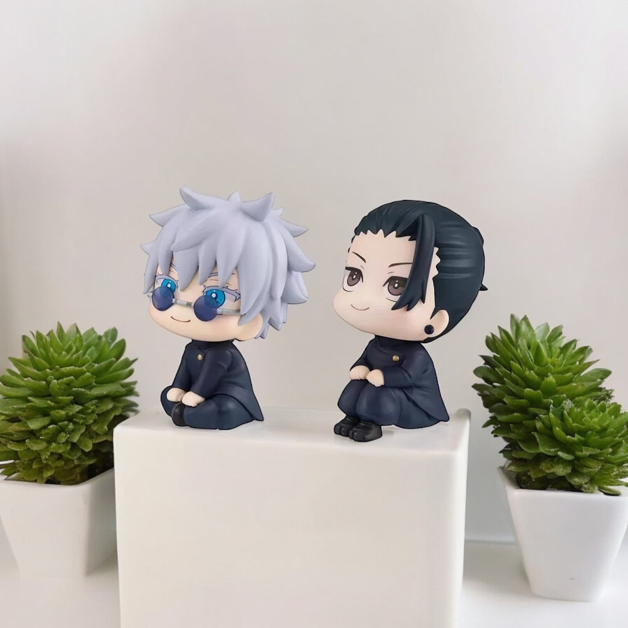 Jujutsu Kaisen Anime Cute Gojo & Geto Pop Toy Figurines Bubble Head ...