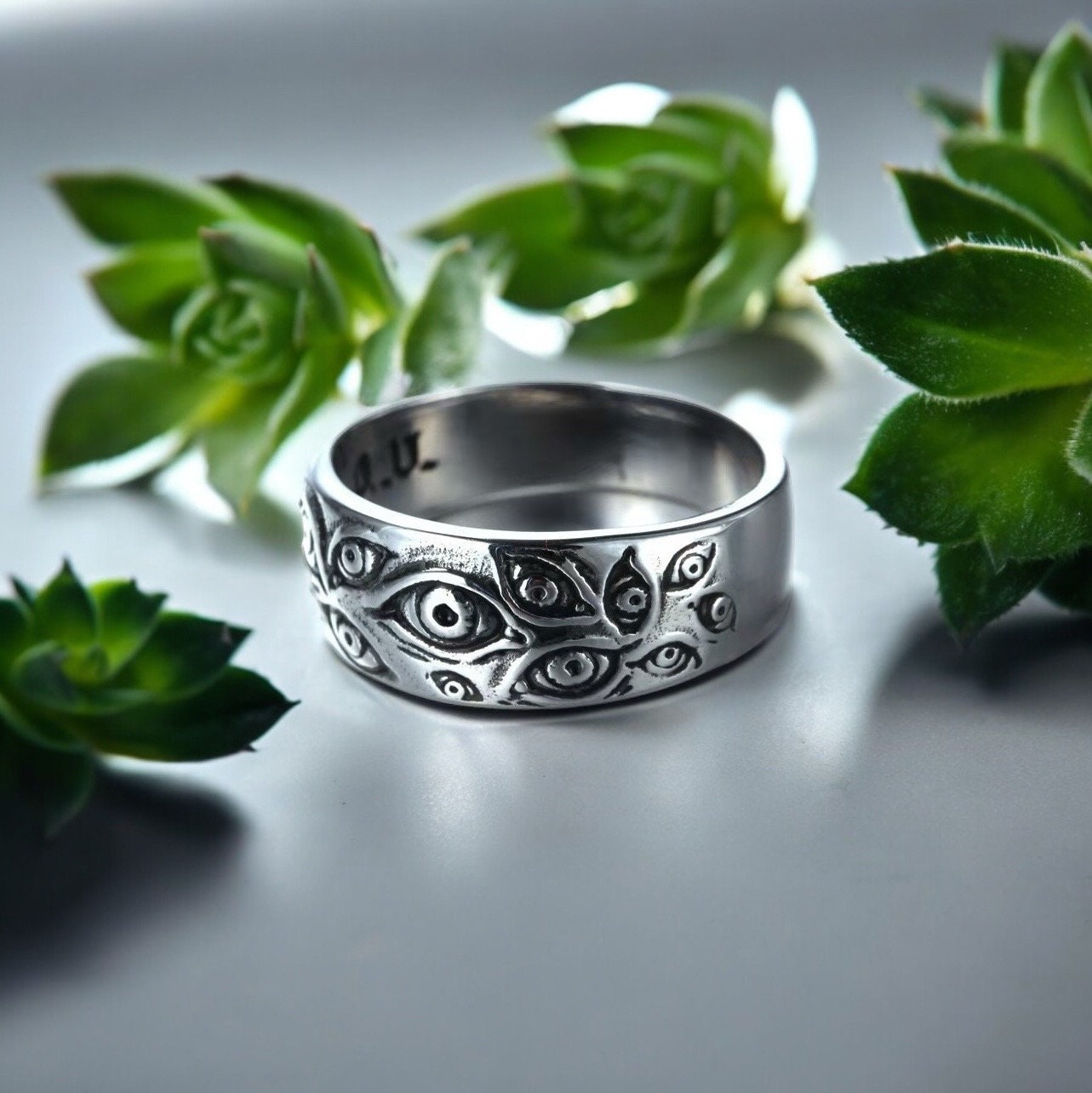 Anime Jujutsu Kaisen Ryomen Sukuna Ring Men's Infinity Eye Ring Rustic ...