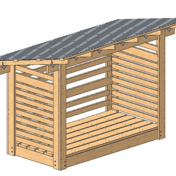 Firewood Shed Plans - Etsy
