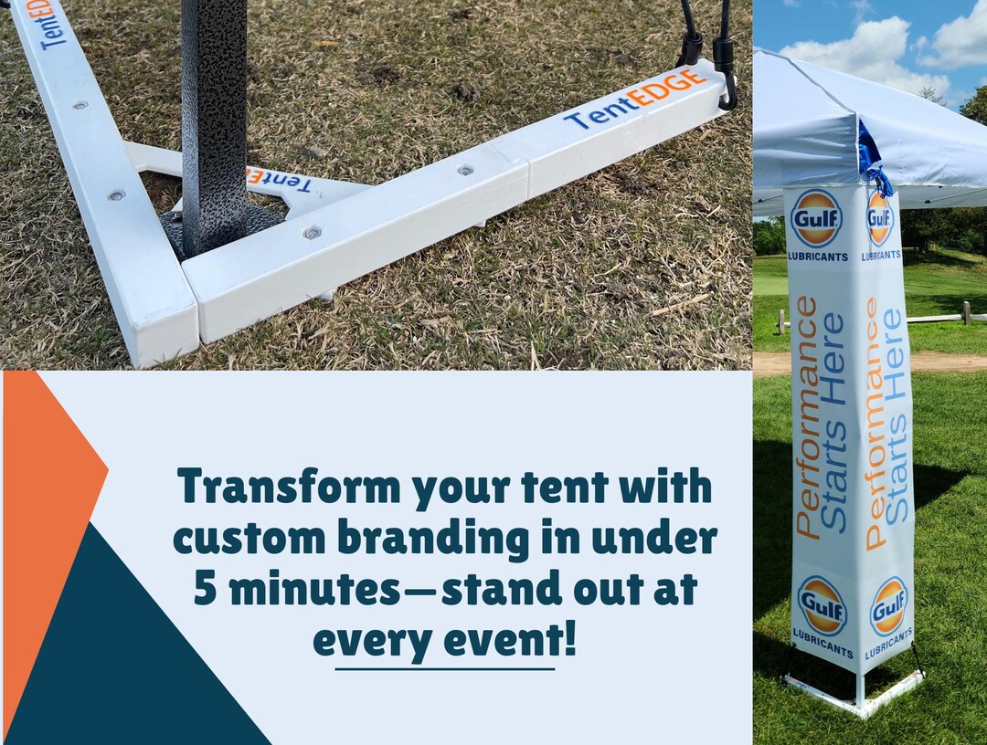 Tent Banner Brackets for Pop-up Canopy – Custom Vendor Booth Branding ...