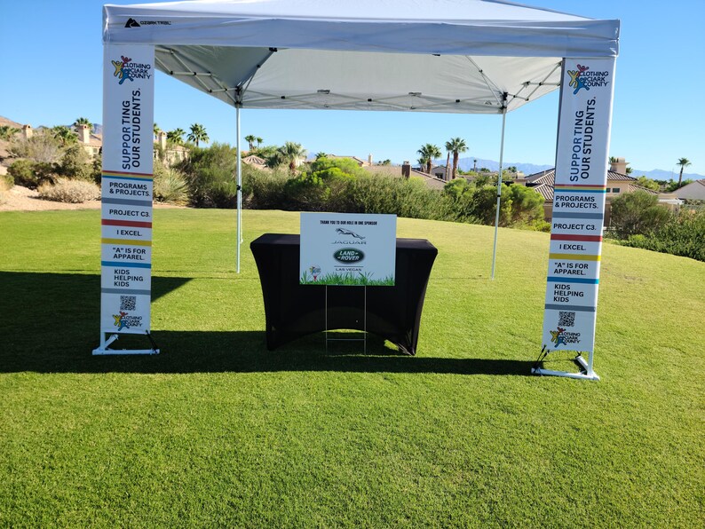 Tent Banner Brackets for Pop-up Canopy Custom Vendor Booth Branding ...