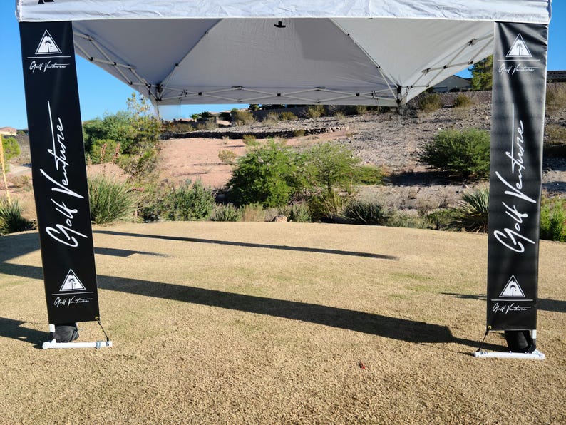 Tent Banner Brackets for Pop-up Canopy – Custom Vendor Booth Branding ...